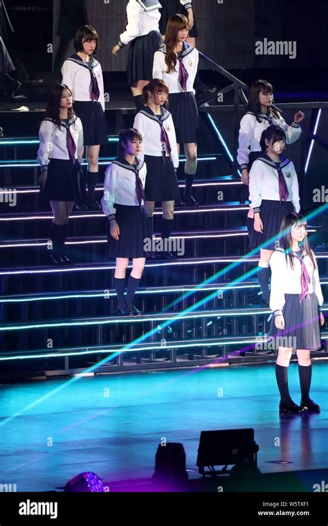 Members Of Japanese Girl Idol Group Nogizaka46 Perform During Their Concert In Shanghai China