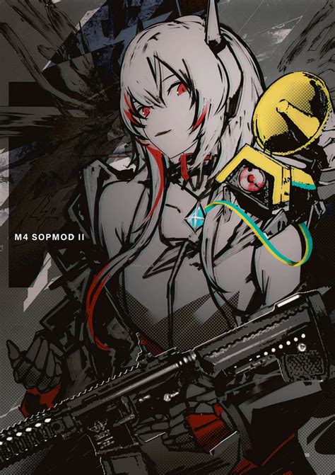 M4 Sopmod Ii Banana And M4 Sopmod Ii Girls Frontline Drawn By