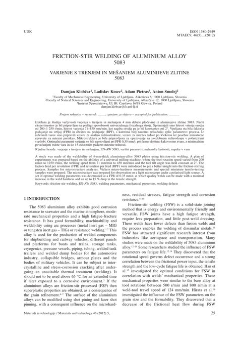 Pdf Friction Stir Welding Of Aluminium Alloy 5083