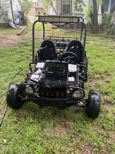 Black Two Seater Gas Off Road Go Kart Frame With Roll Cage Ebay