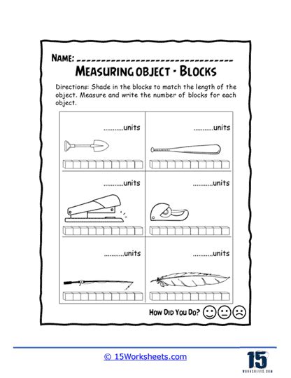 Measuring With Non Standard Units Worksheets