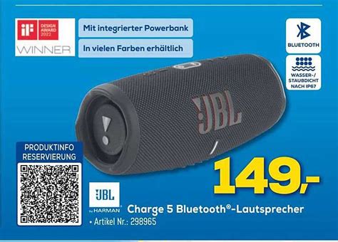 Jbl Charge 5 Bluetooth -lautsprecher Angebot bei Berlet - 1Prospekte.de