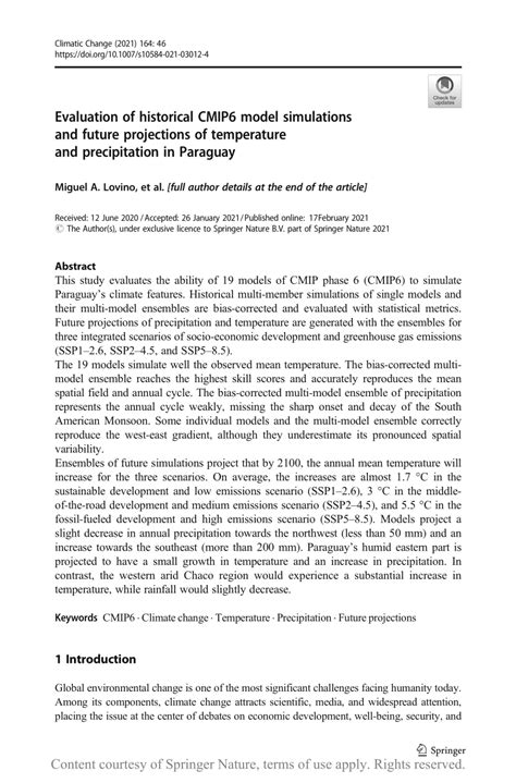 Evaluation Of Historical Cmip6 Model Simulations And Future Projections