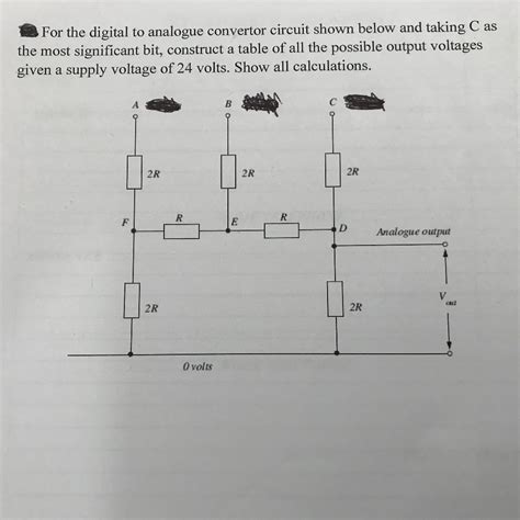 For The Digital To Analogue Convertor Circuit Shown