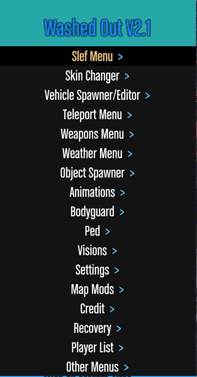 Grand Theft Auto GTA V Cheat Washed Out Mod Menu GamesRead Com