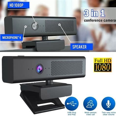 1080p Usb Webcam Computer Camera With Hifi Speaker Microphone Computer