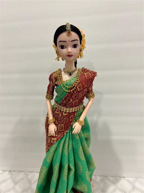 Traditional Indian Style Saree Doll Saree Doll Indian Saree Doll Indian Barbie Doll Indian