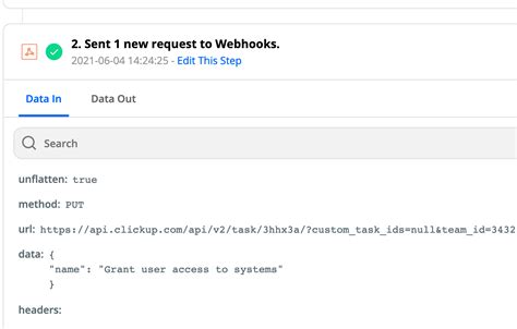 webhook to clickup api with dynamic task id zapier community