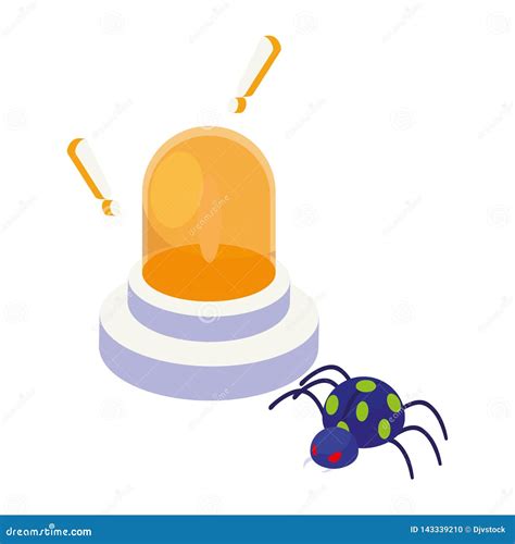Emergency Light With Bug Atack Stock Illustration Illustration Of