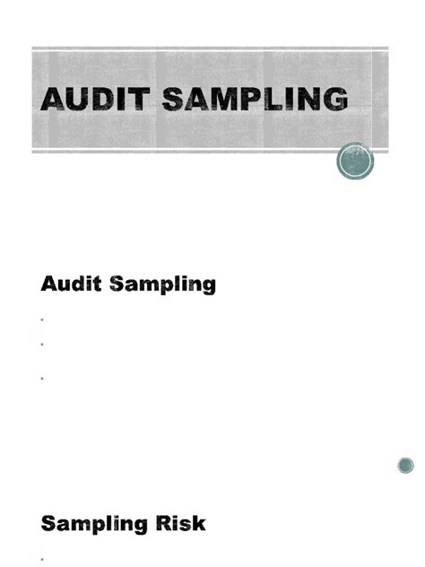 Audit Sampling Pdf