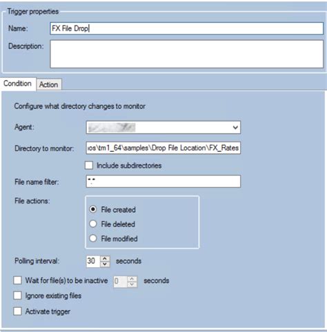 Cognos Command Center Setting Up Triggers