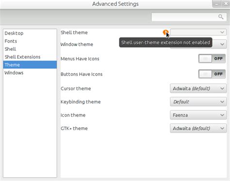 Gnome How To Install Theme Without Using User Theme Extension Ask Ubuntu