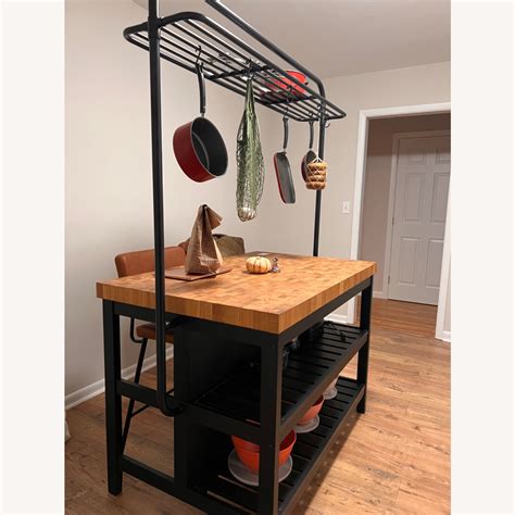 Ikea Vadholma Kitchen Island With Rack Aptdeco