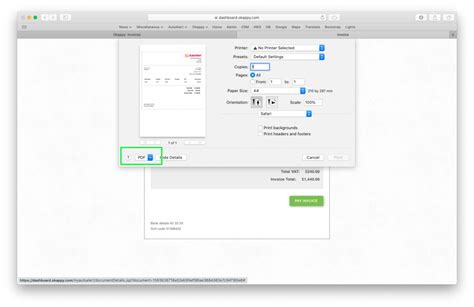 Printing Invoices Saving As PDFs Okappy