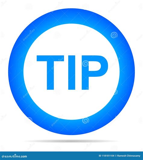 Tip Blue Round Button Help And Suggestion Concept Stock Vector Illustration Of Answers