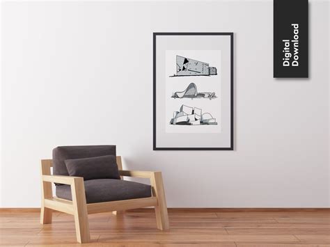 Deconstructivism Architecture Sketches Poster Drawing Collection Digital Poster Etsy