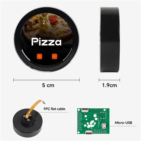 Esp32 15 Inch 466x466 Round Amoled Knob Display Touch Screen Arduino
