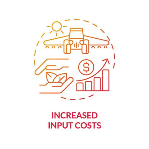 Gradient Increased Input Costs Icon Representing Heatflation Concept