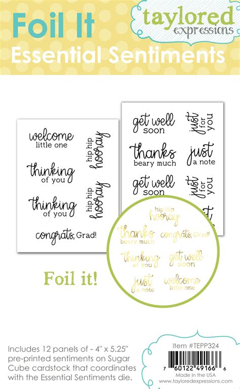 Foil It Essential Sentiments