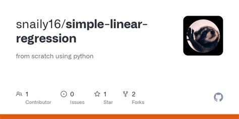 GitHub Snaily Simple Linear Regression From Scratch Using Python