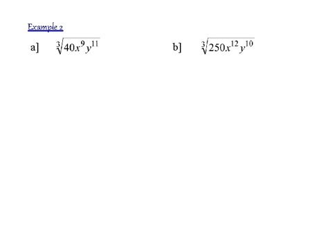 Simplifying Radicals Index Radical Radicand Note With Square