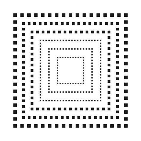 Premium Vector Geometric Pattern Featuring Concentric Dotted Squares The Design Creates A