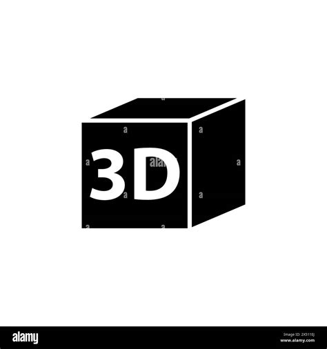3d Print Cube Flat Vector Icon Simple Solid Symbol Isolated On White Background 3d Print Cube