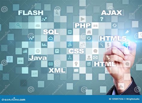 Web Development Programming Internet And Technology Concept Stock
