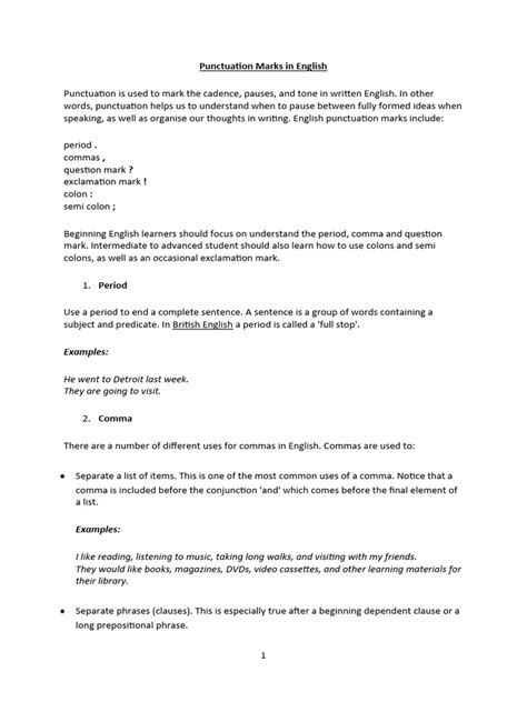Punctuation Marks In English Pdf Punctuation Bracket