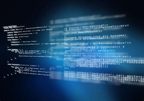 Blue Code Screen Software Development Background Stock Image Image Of Background Design