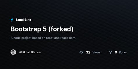 Bootstrap 5 Forked Stackblitz