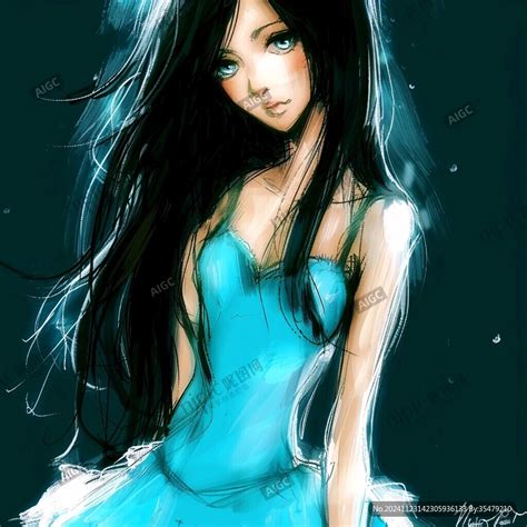Ai创作图鼠绘美女 鼠绘美女插画 漫画唯美女孩 数字美女插画 蓝色女孩插画 唯美美女插图 美女插画少女插画 长黑发插画 梦幻唯美蓝色系少女 唯美少女手绘 手绘二次元美女 鼠绘少女 唯美女孩动漫