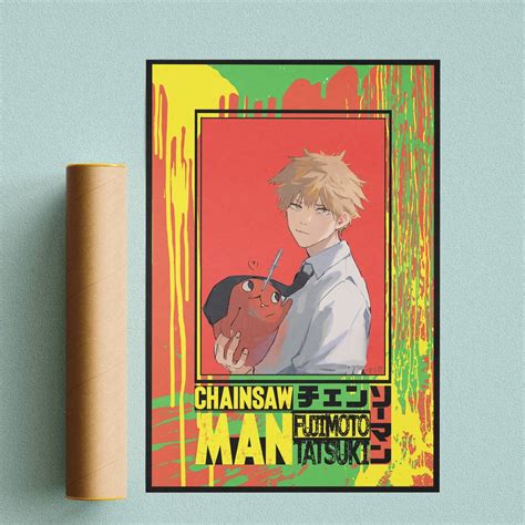 Chainsaw Man Poster Chainsaw Man Anime Room Decor Denji Makima Poster