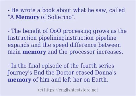 Make Sentence Of Memory Englishteststore Blog