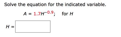 Answered Solve The Equation For The Indicated Bartleby
