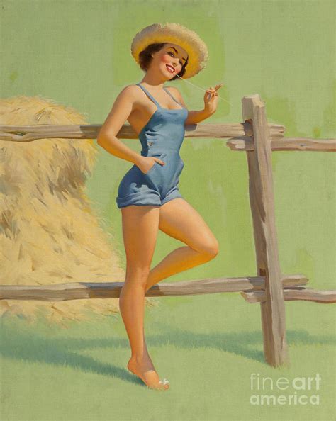 Farmers Daughter Pinup Painting By Tokyo Clinder Fine Art America