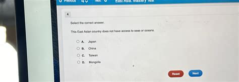 Solved Previous Next East Asia Mastery 1est 4 Select The Correct Answer This East Asian