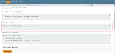 Code Snippets In Java API Documentation Baeldung