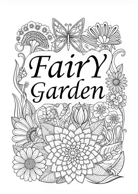 Desenho Para Colorir Jardim Encantado