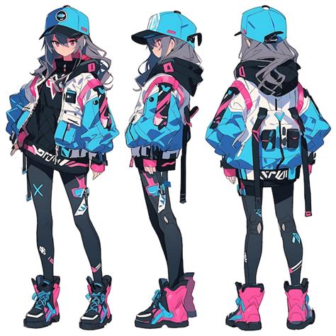 Premium Ai Image Character Anime Concept Androgynous Tall Boy With