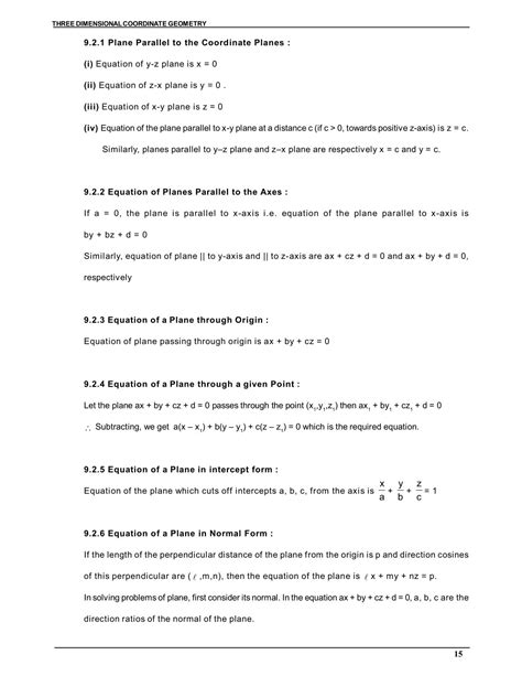 D Geometry Class Notes For IIT JEE And Boards
