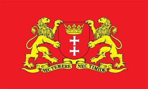 Danzig Freistadt Danzig Flagge Danzig Freistadt Danzig Fahne Auf
