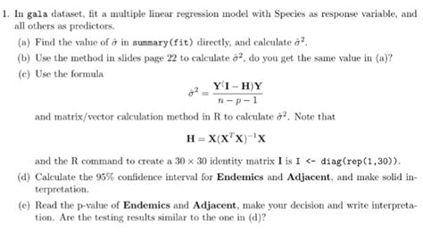 solved load the library faraway package in r use the
