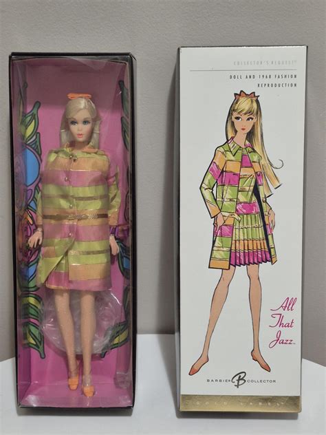 Vintage All That Jazz Barbie 1968 Fashion Reproduction 2005 Gold