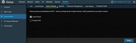 How To Reset DVR And NVR Video Recorder To Default Factory Settings