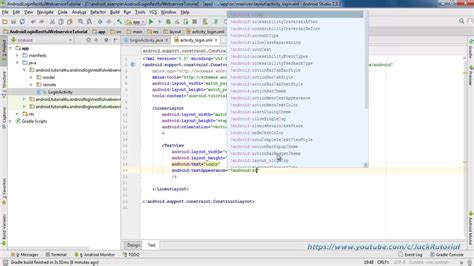 Android Login Using Restful Web Services With Retrofit Android Studio Tutorial For Beginners