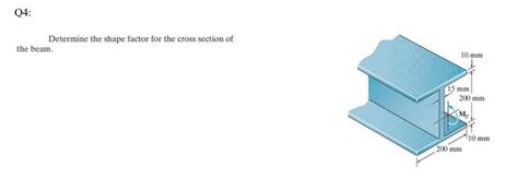Solved Q4 Determine The Shape Factor For The Cross Section