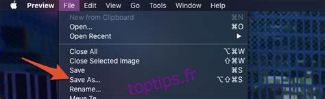 Comment Récupérer Le Raccourci Enregistrer Sous Dans Macos Mojave Toptipsfr