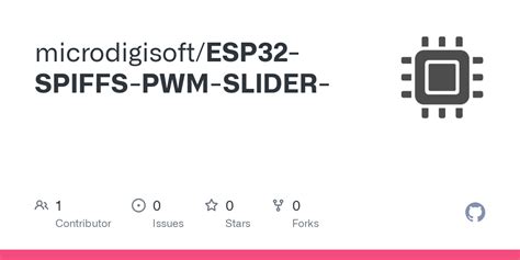 Github Microdigisoftesp32 Spiffs Pwm Slider