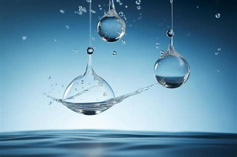 Premium Photo Suspended Levitating Water Droplets